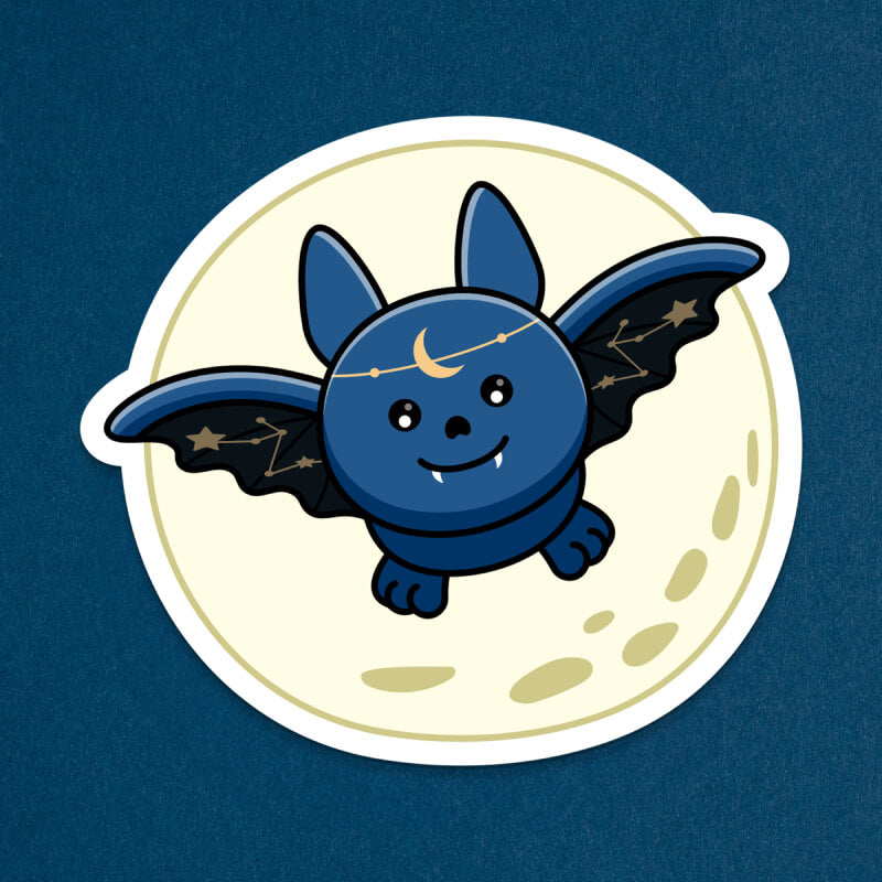 Astrology Bat Sticker for Care Package - SendAFriend