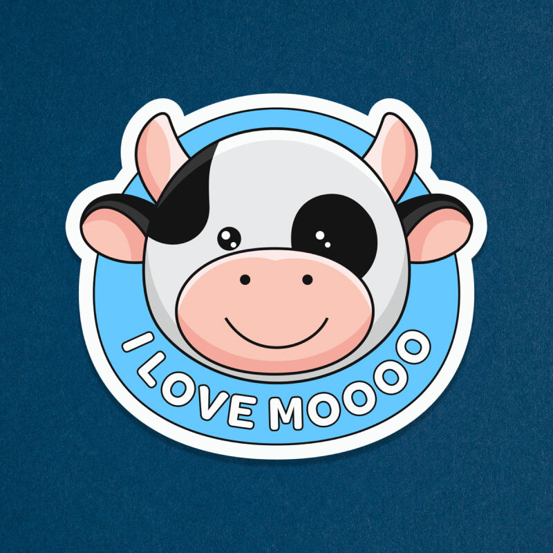 Cow Sticker for Care Package - SendAFriend